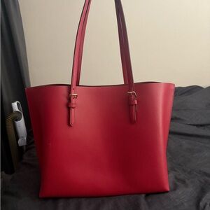 Coach | Bags | Coach Red Leather Tote Bag | Poshmark